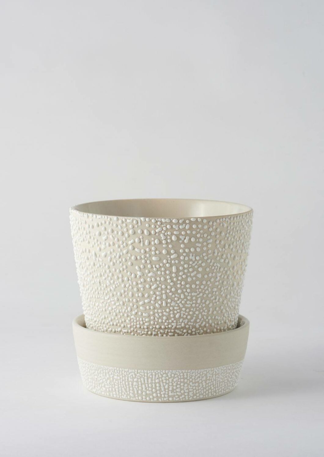 White-Water Bead Plant Pot - Angus & Celeste